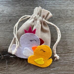 5 Little Ducks Felt Finger Puppet Set + String Bag - Etsy