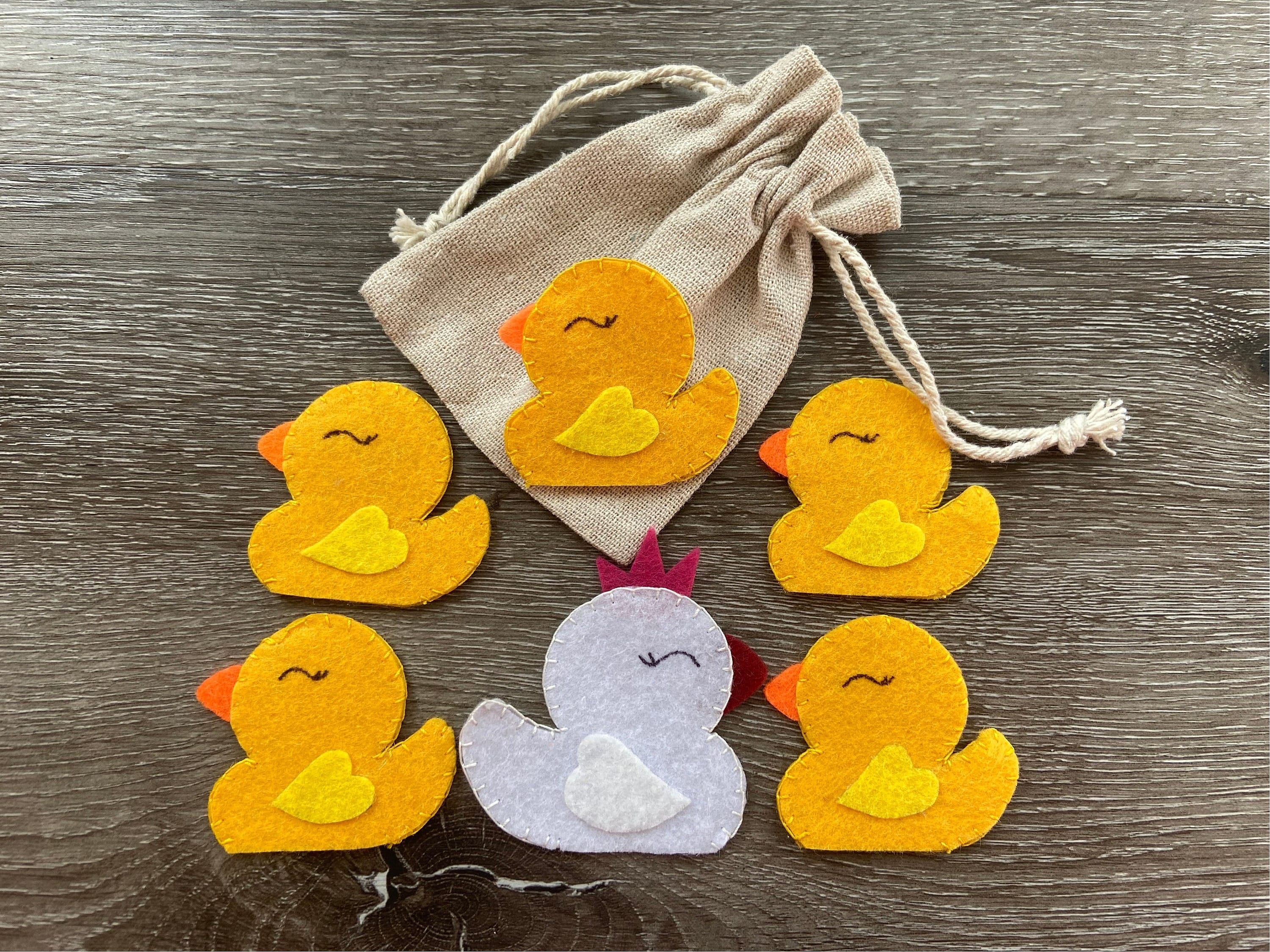5 Little Ducks Felt Finger Puppet Set + String Bag - Etsy Australia