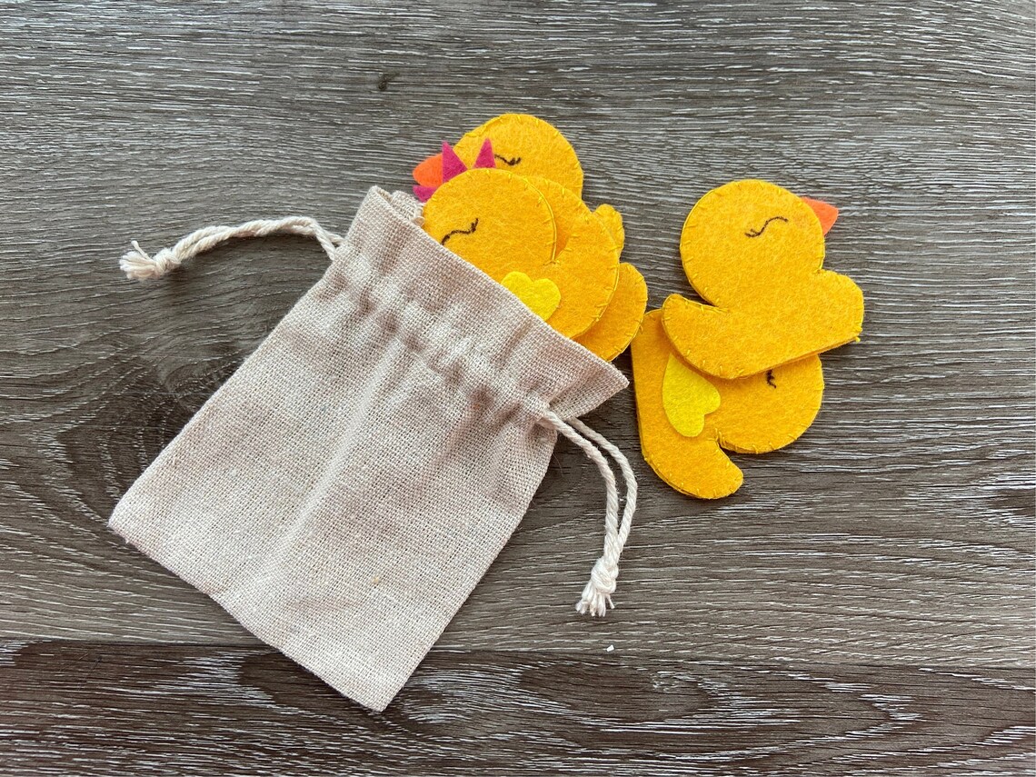 5 Little Ducks Felt Finger Puppet Set + String Bag - Etsy Australia