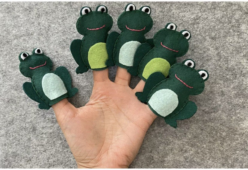 Five Frog Finger Puppets - Etsy Australia