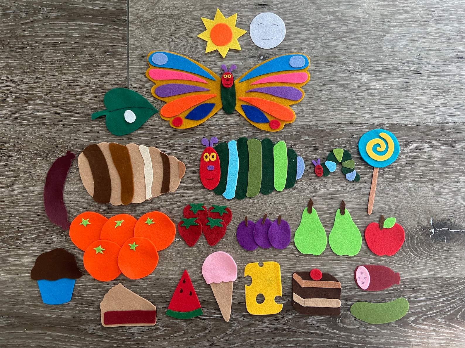 The Very Hungry Caterpillar Felt Board Story - Etsy