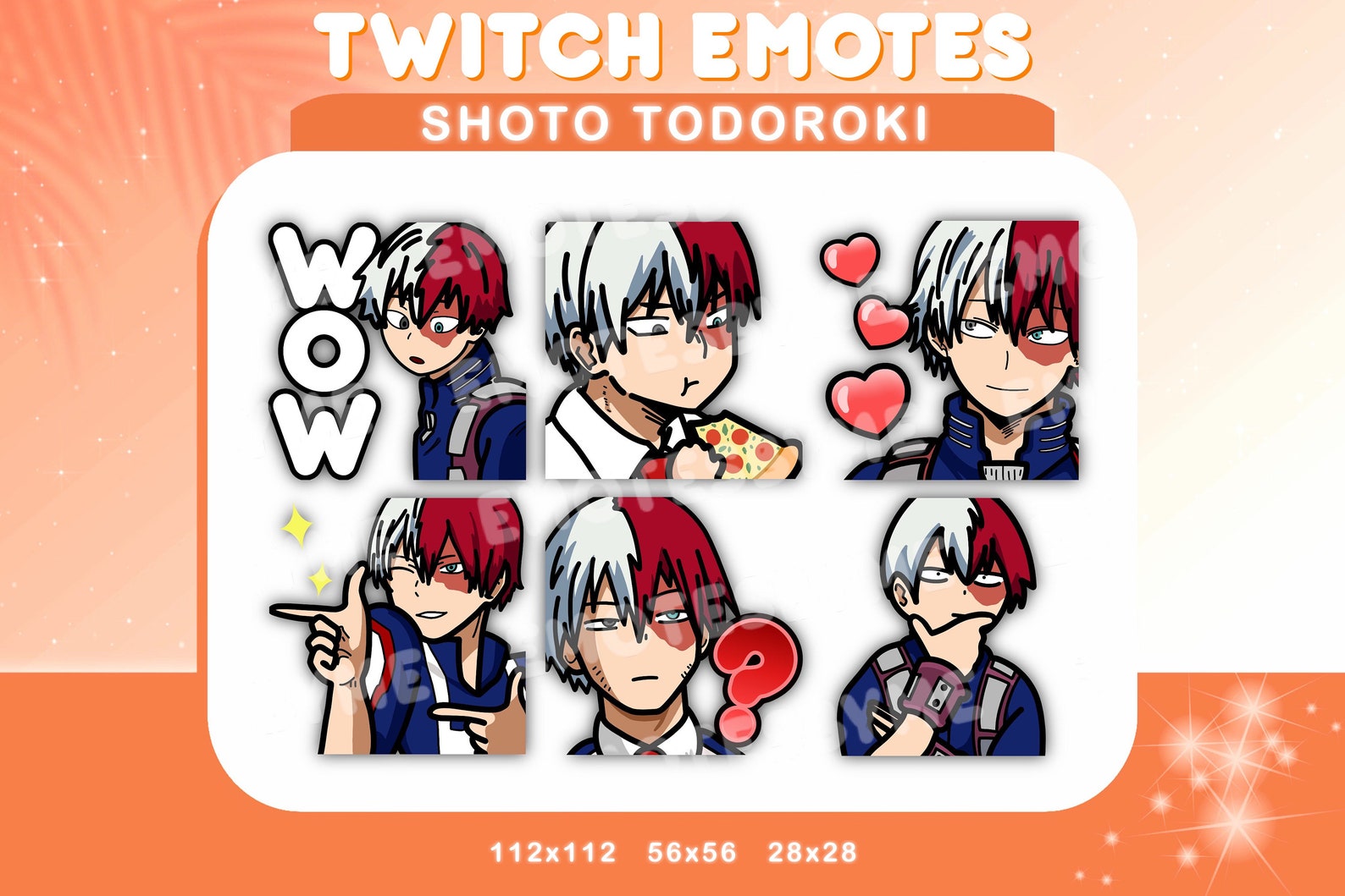 Twitch Emote / My Hero Todoroki Emotes Emote Pack / MHA - Etsy