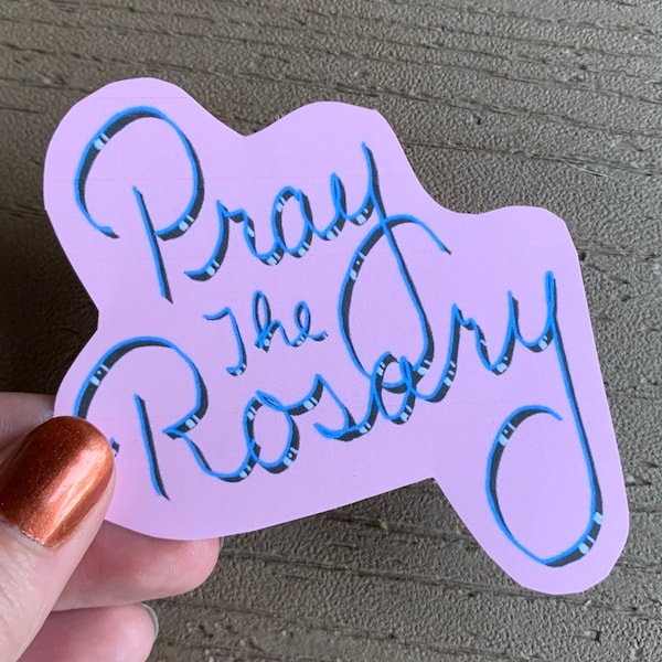 Pray the Rosary Bumper Stickers - Etsy