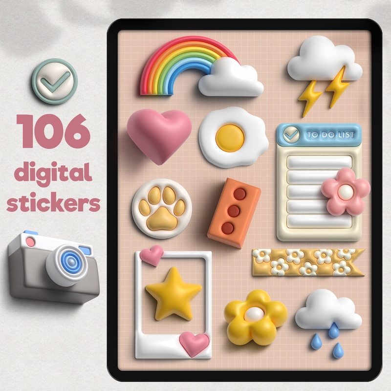 3d Stickers - Etsy