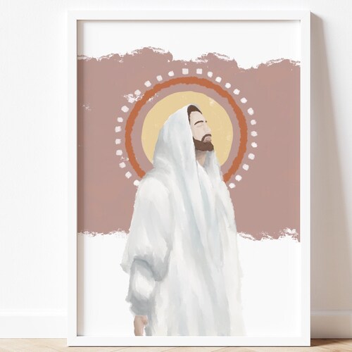 Look Unto Christ Printable Wall Art Christ Portrait Home - Etsy