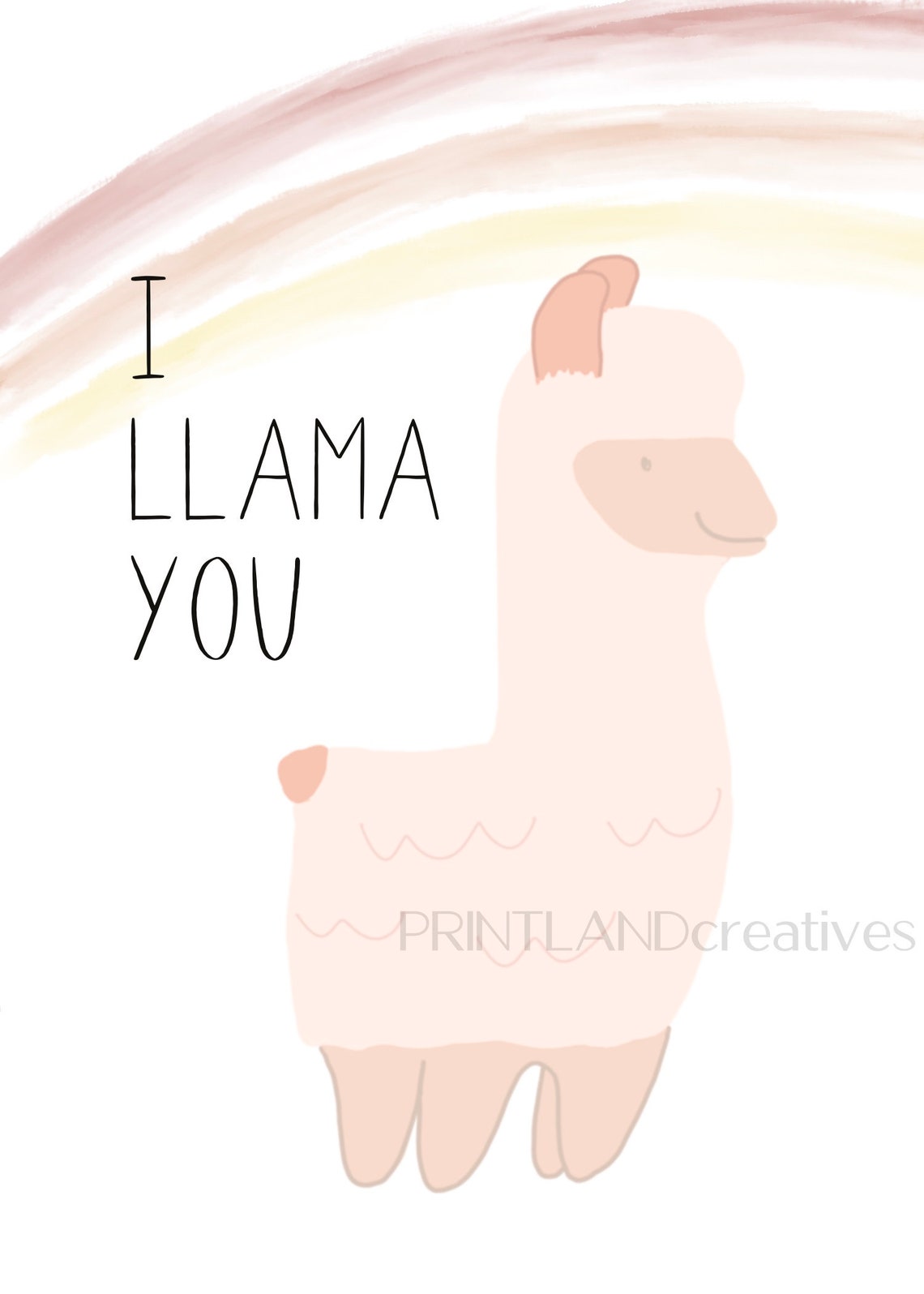 I Llama You Printable Valentines Day Card Instant Digital | Etsy