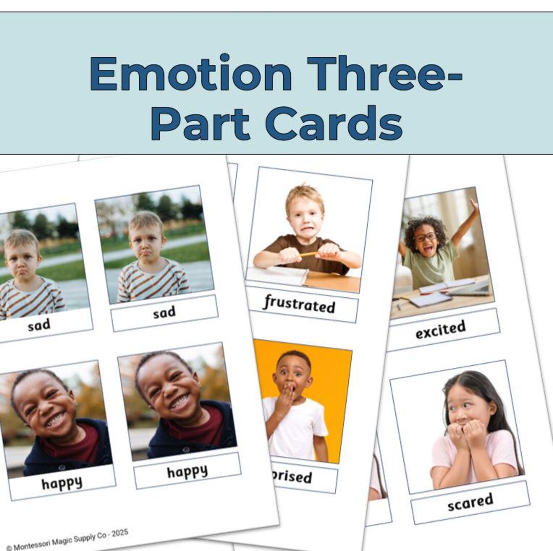 Emotions & Feelings Three-part Cards - Lower Elementary Montessori ...