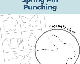Summer Montessori Pin Punching Printable - Preschool Fine Motor ...