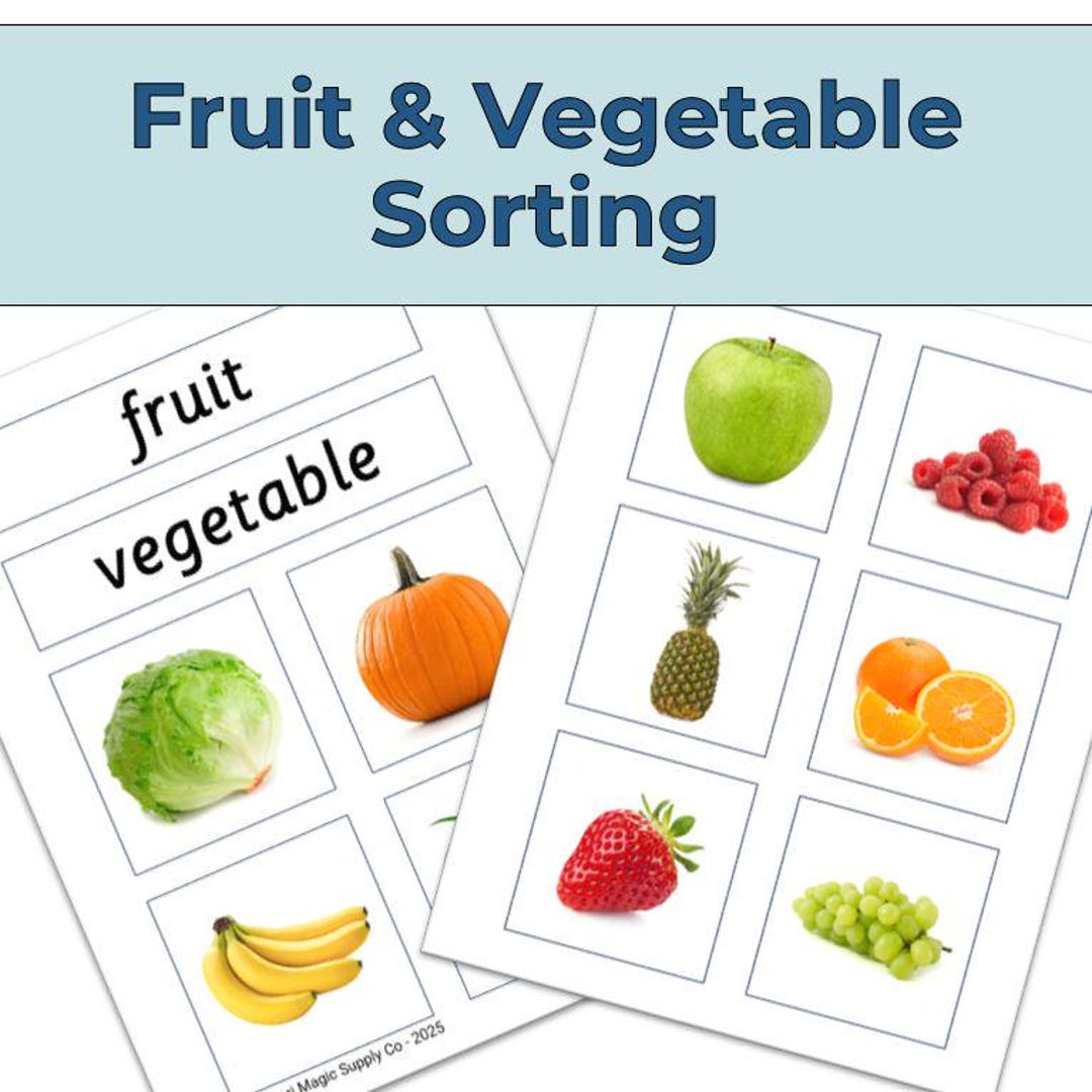 Fruit and Vegetable Sorting - Montessori Preschool Kindergarten ...