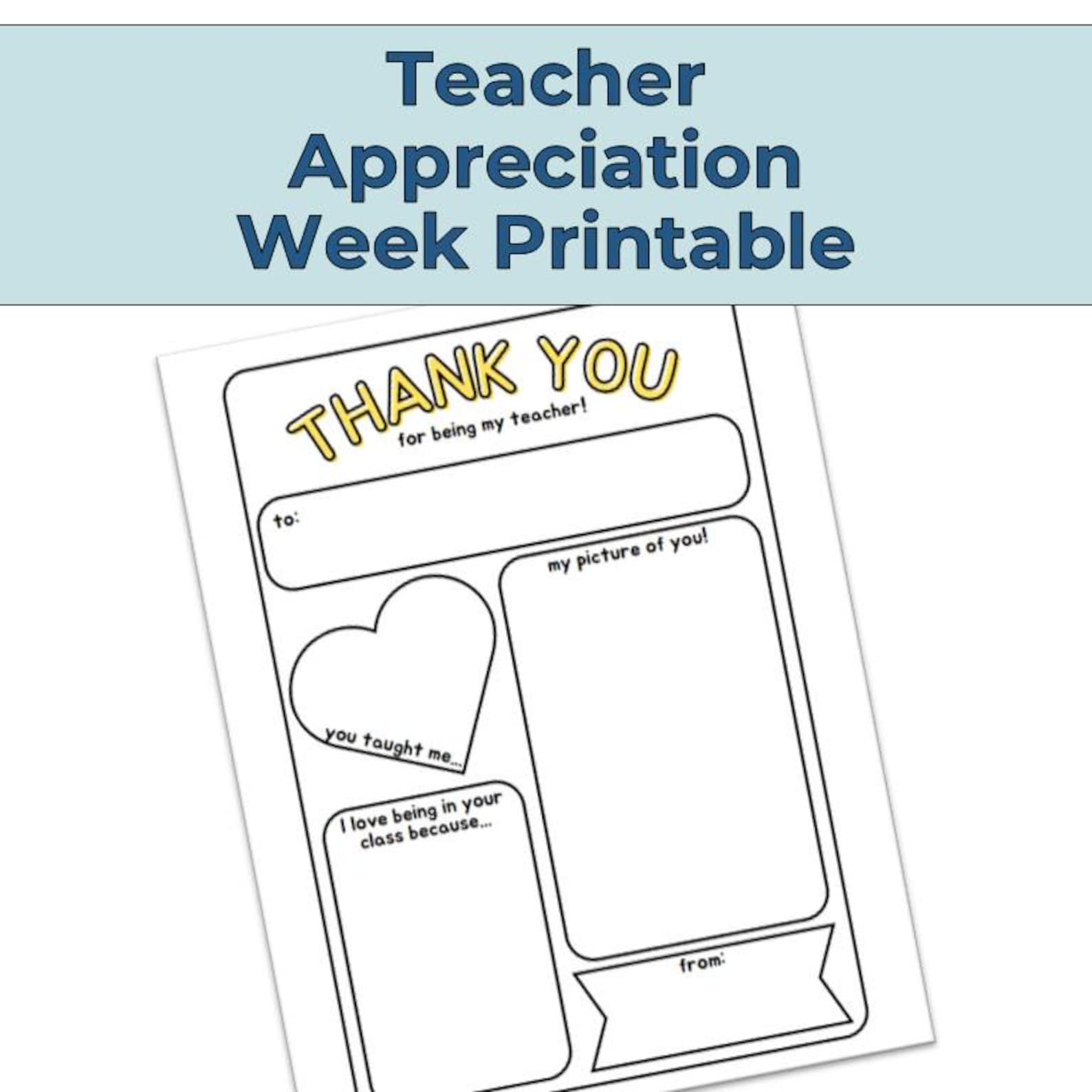 Teacher Appreciation Week Printable - Teacher Gift Funny Student ...