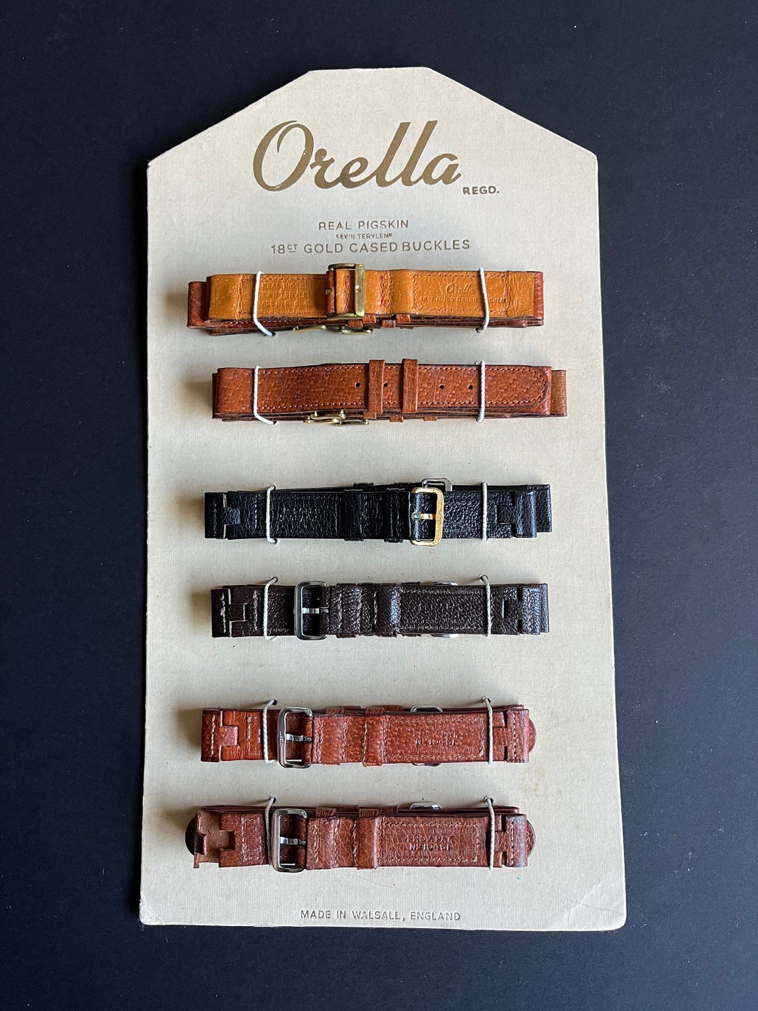 Vintage Leather Watch Straps whole Card X 14 - Etsy