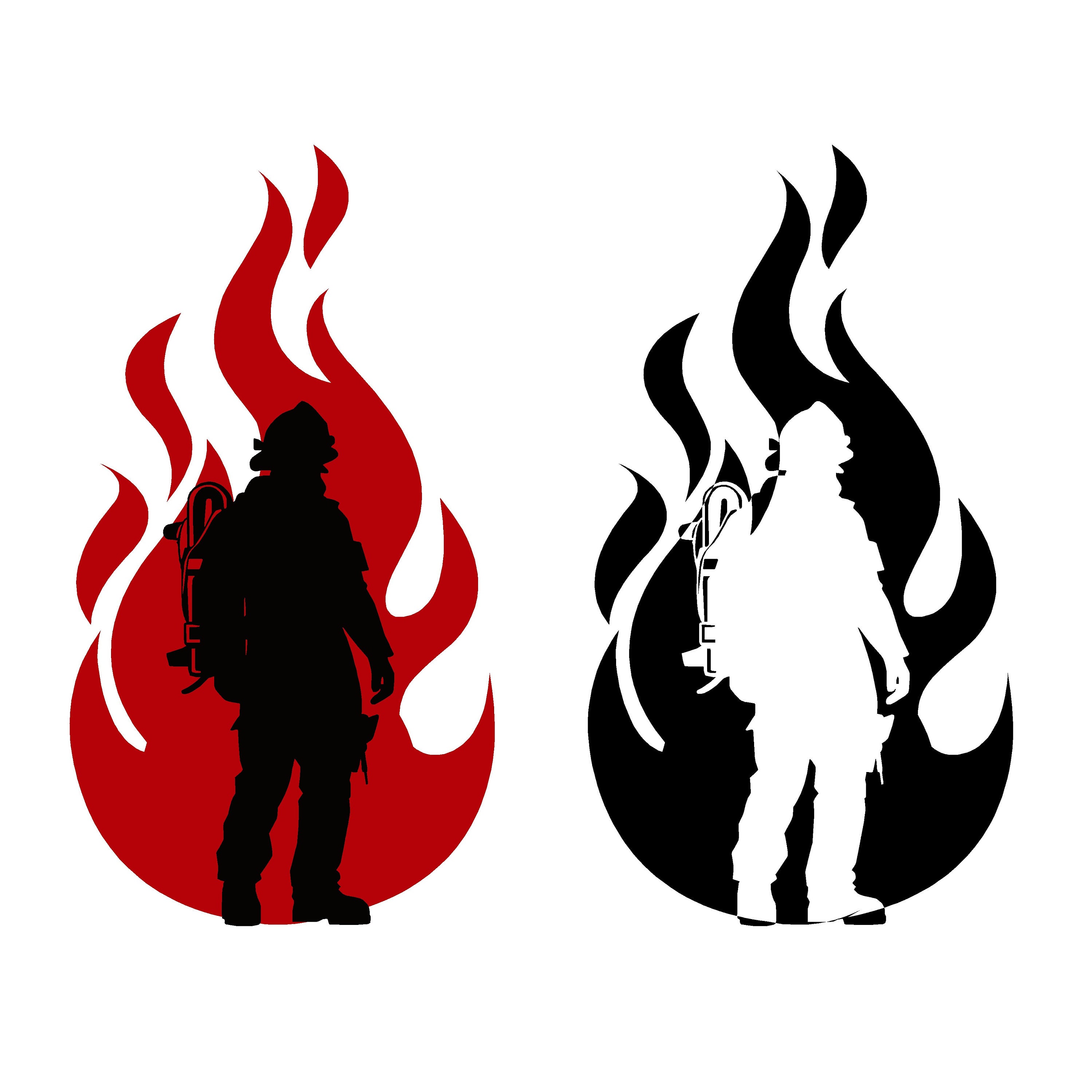FIREFIGHTER FLAME - Etsy