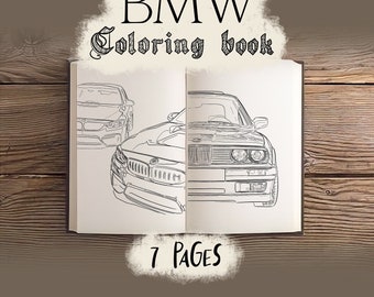 car coloring book bmw