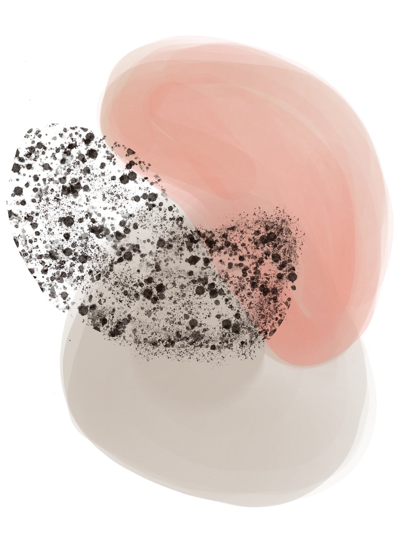 Minimal Blush Pink Watercolor Splash Print Girly Abstract | Etsy