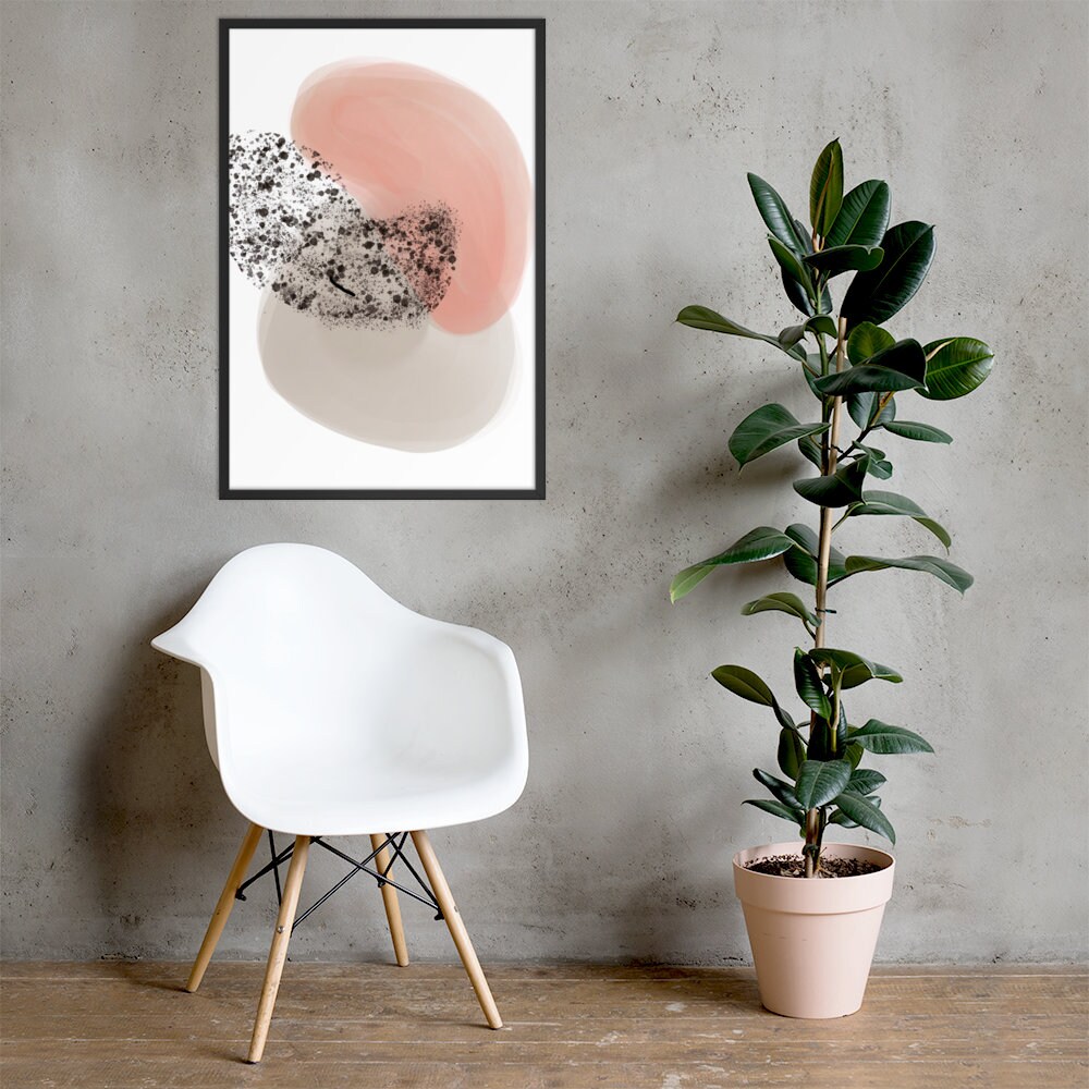 Minimal Blush Pink Watercolor Splash Print Girly Abstract | Etsy