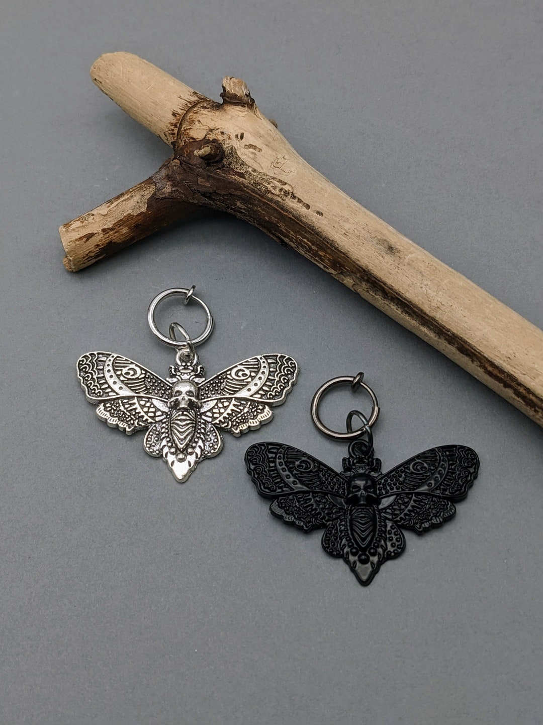 Goth Moth Punk Skull Witch Hoop Drop Earring Grunge Aesthetic Emo Goth ...