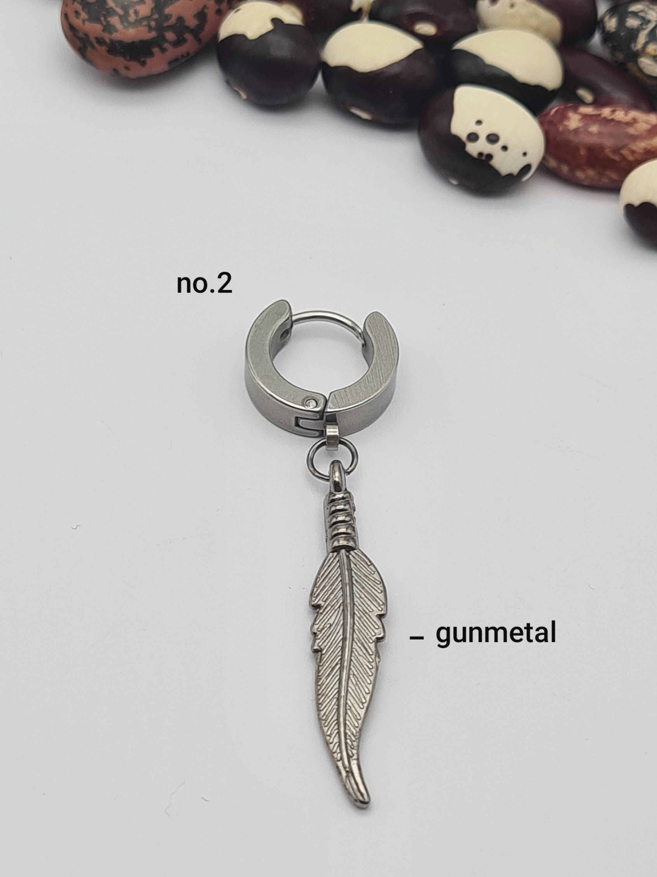 One Men Dangle Guys Dangle Feather Earring Unisex Silver Men - Etsy