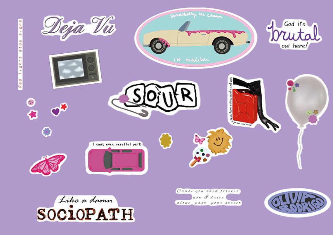 Olivia Rodrigo Sour Stickers - Etsy