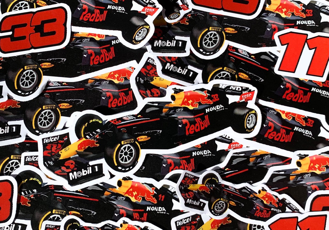 Formula 1 Red Bull Racing Cars Max Verstappen and Sergio Perez - Etsy