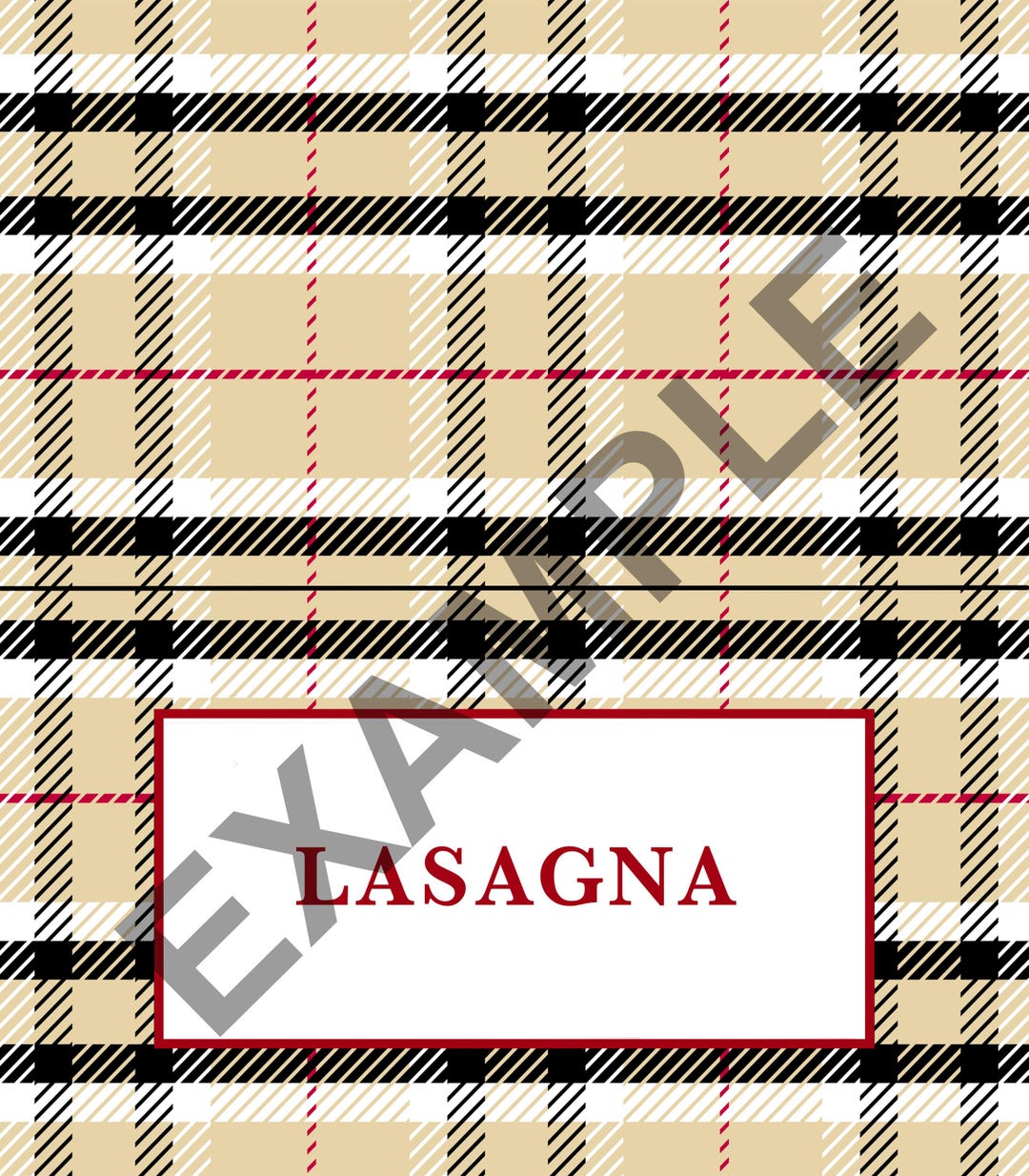 Burberry Themed Food Label / Place Cards - Etsy