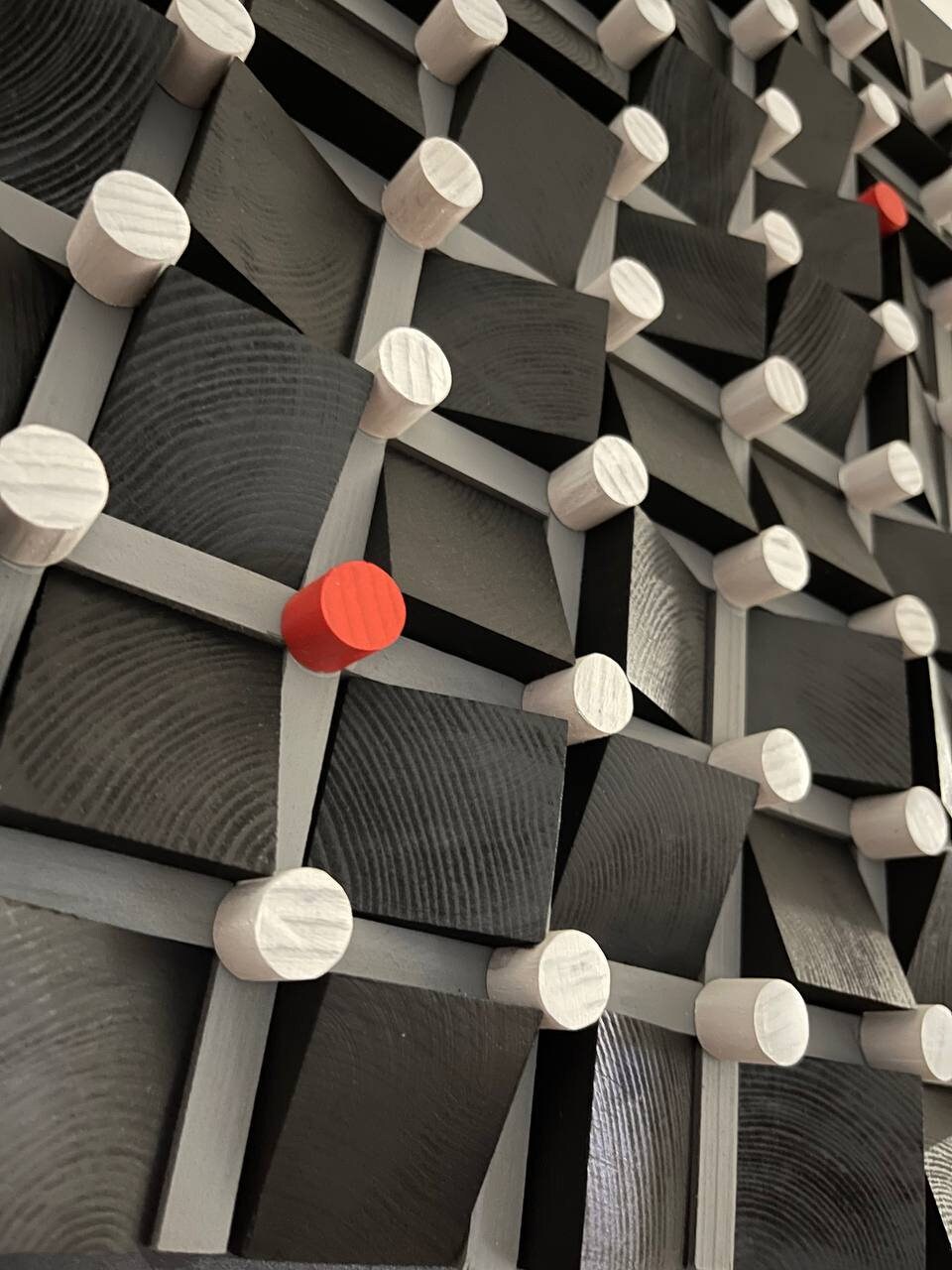 Blinking Dots Optical Illusion Wood Wall Art Mosaic - by Nami Oz - Etsy UK