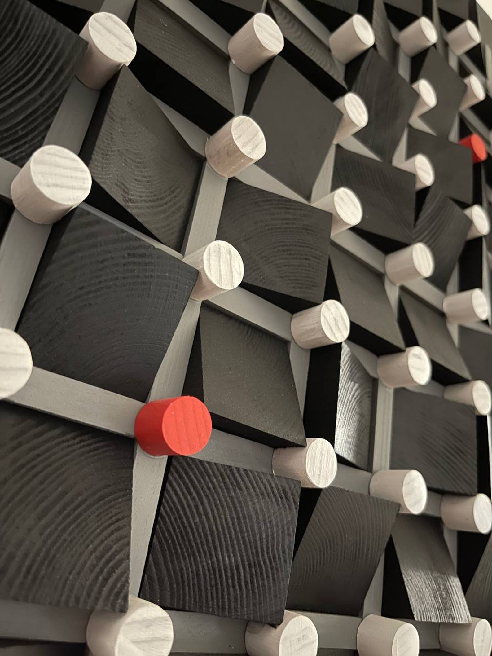 Blinking Dots Optical Illusion Wood Wall Art Mosaic by Nami Oz - Etsy UK