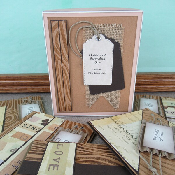 Handmade Masculine Greeting Cards - Etsy