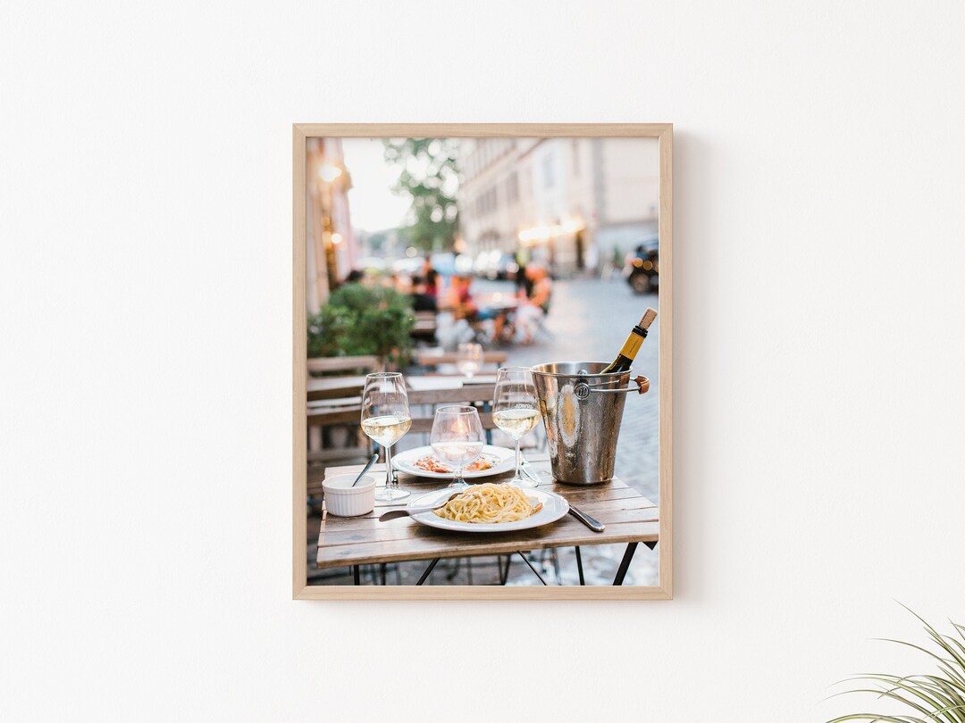 Dinner in Rome Italy Restaurant Digital Print Instant - Etsy