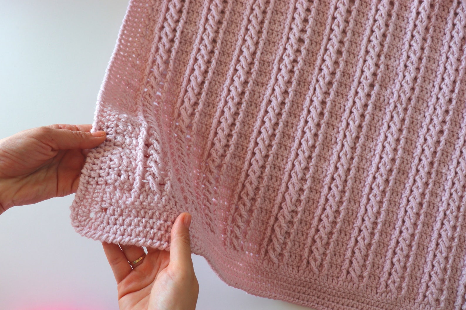 Crochet Easy Beginner Cable Blanket Tutorial With Written - Etsy