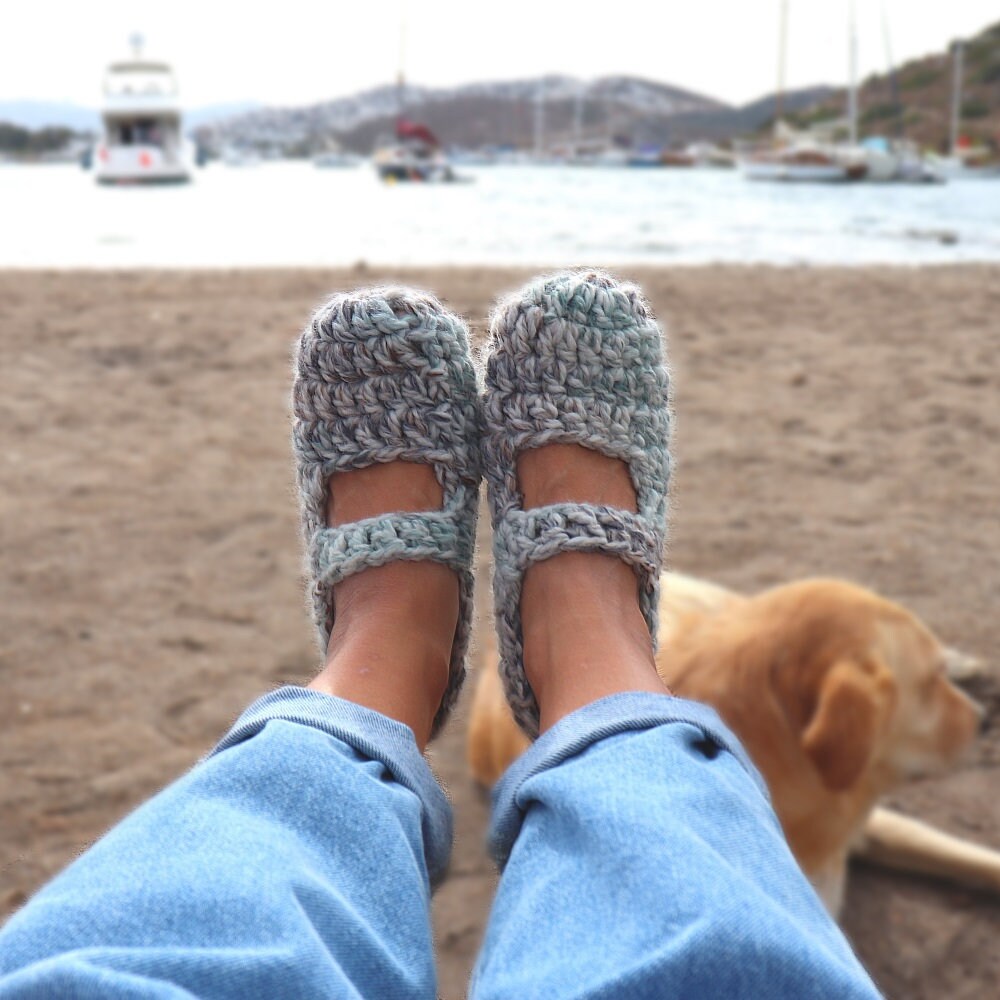 Crochet Cozy One Hour Slippers Written Pattern Sirin's - Etsy