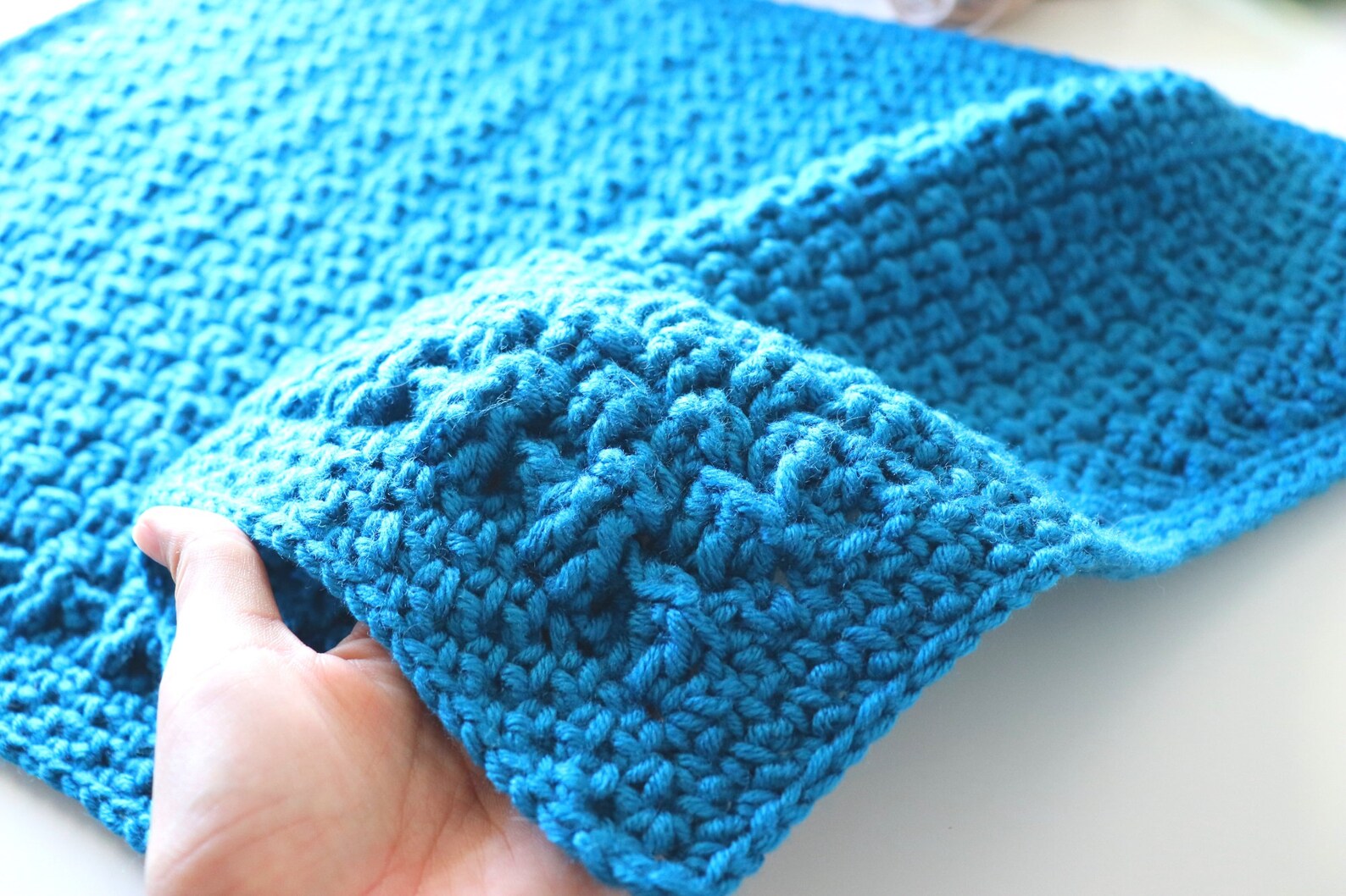 Crochet Blue Baby Beginner Blanket Sirin's Crochet | Etsy