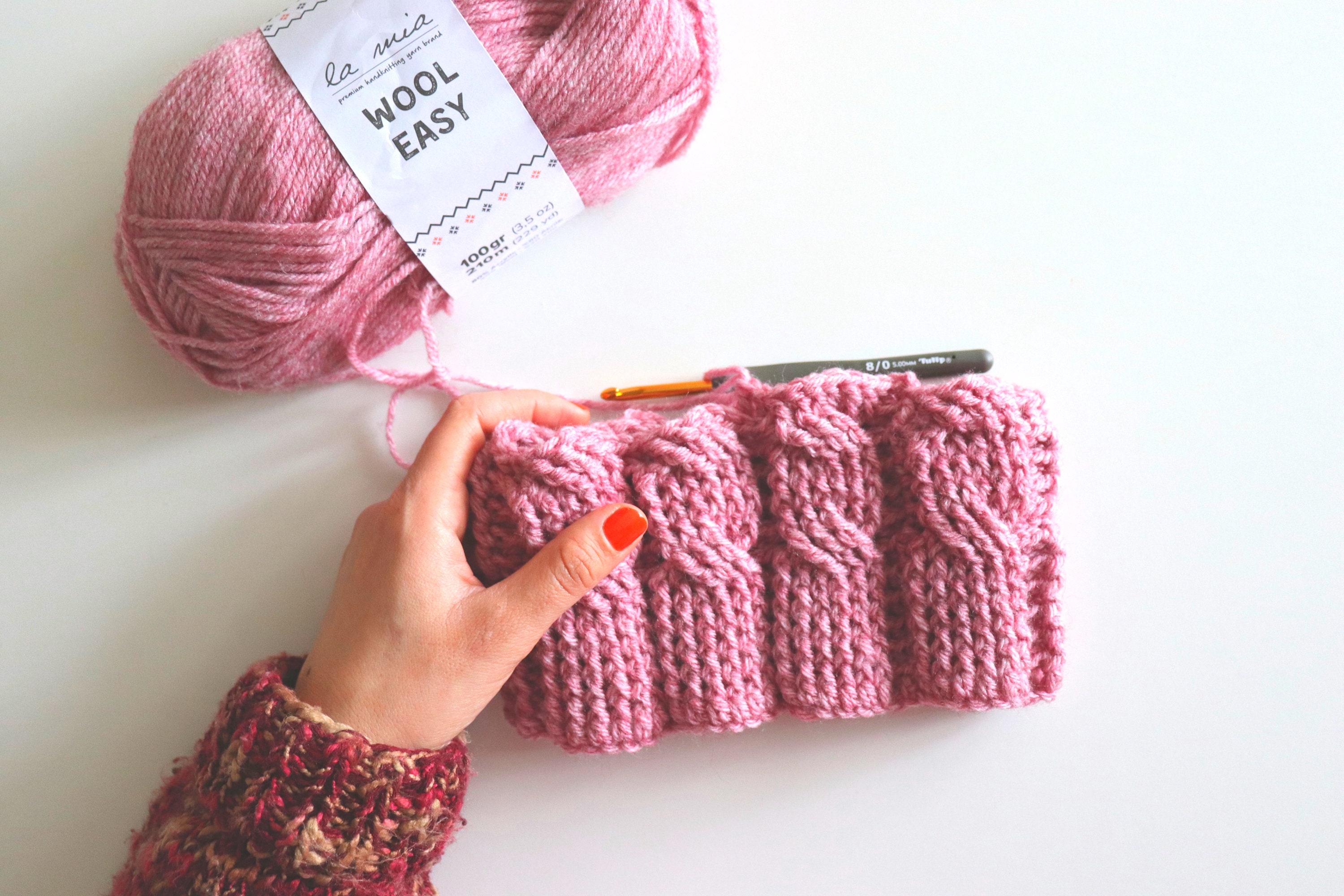 Crochet Easy Cable Hat Beanie Written Pattern Sirin's | Etsy