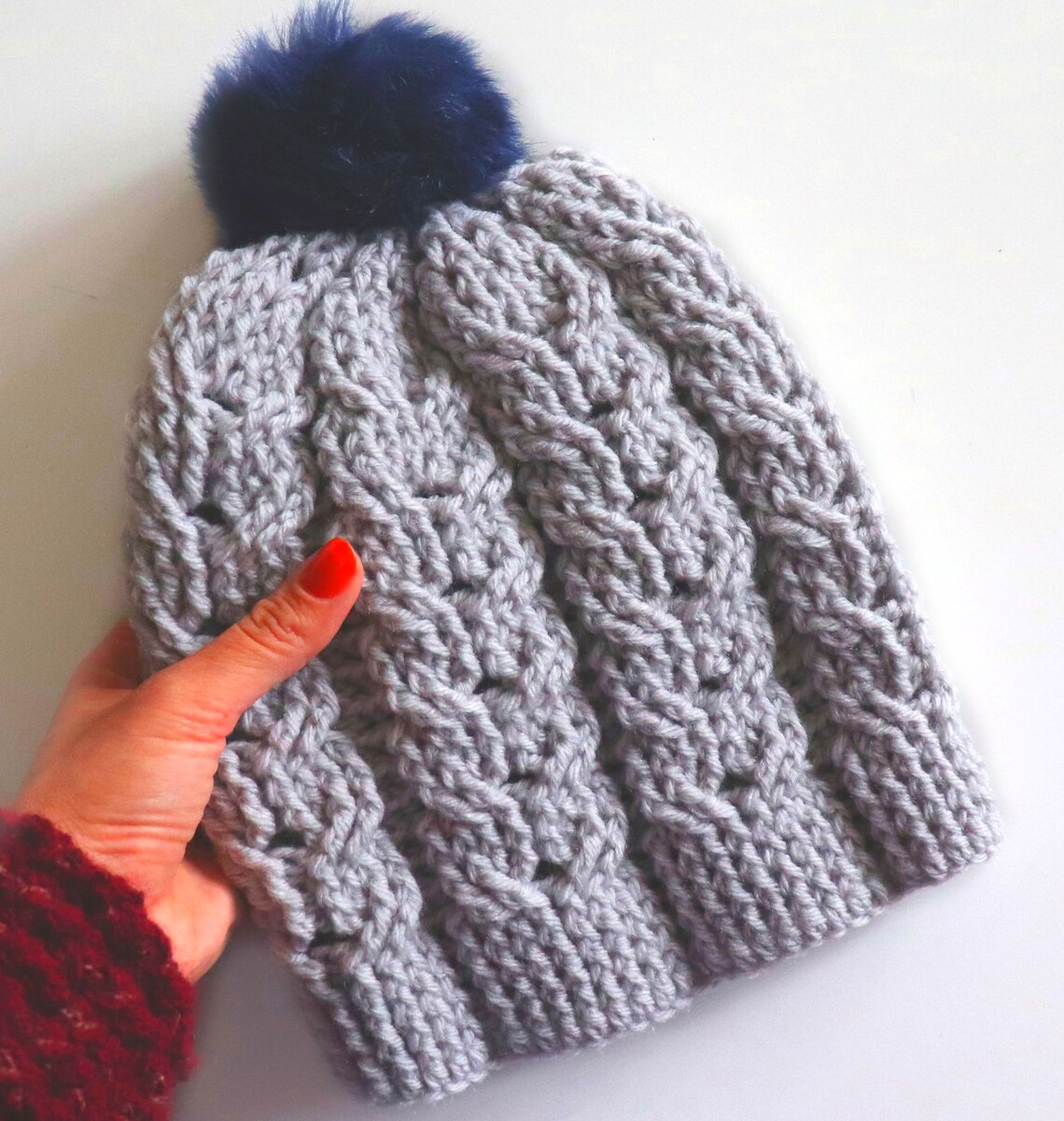 Crochet Cable Hat Written Pattern Sirin's Crochet | Etsy