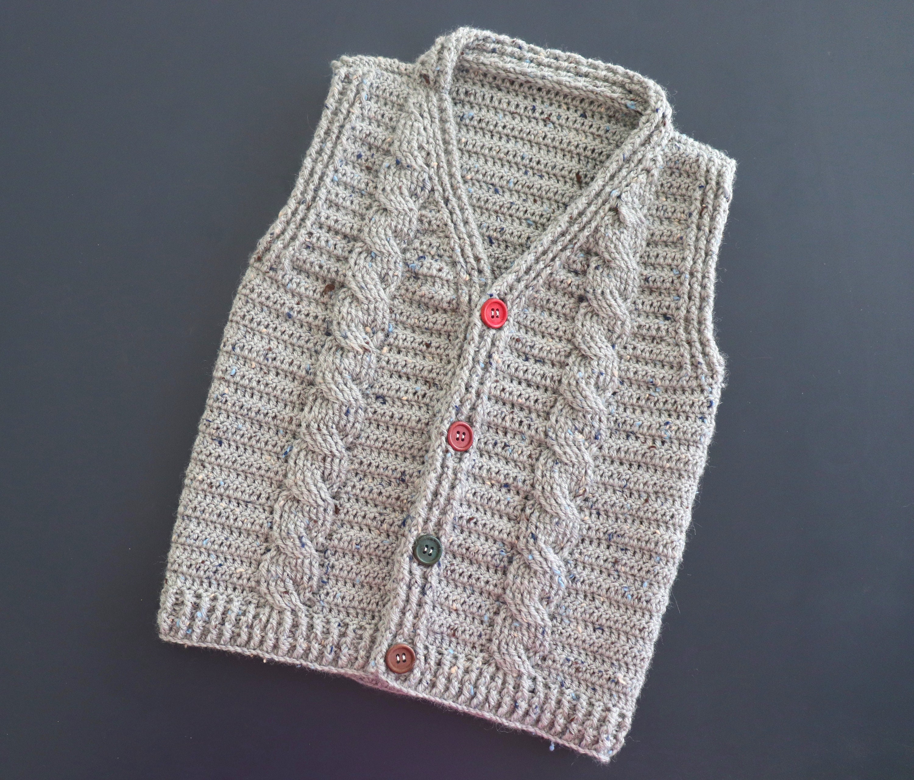 Crochet Cable Child Vest Written Pattern Sirin's Crochet | Etsy