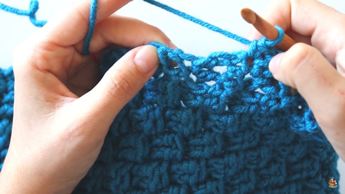 Crochet Blue Baby Beginner Blanket Sirin's Crochet - Etsy