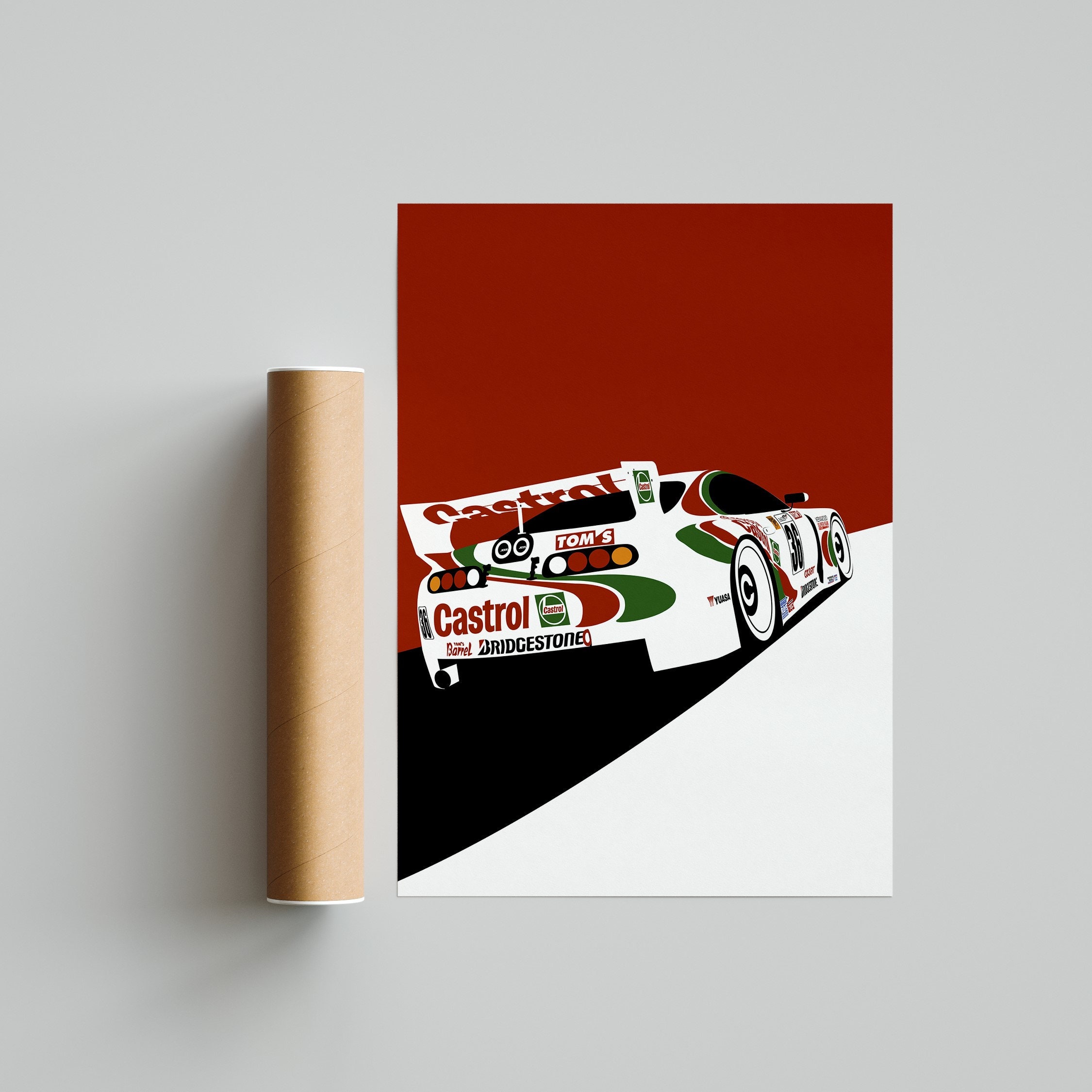 TOM'S Racing Castrol Toyota Supra Art Poster Print - Etsy