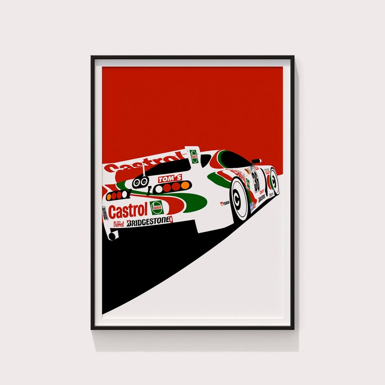 TOM'S Racing Castrol Toyota Supra Art Poster Print - Etsy