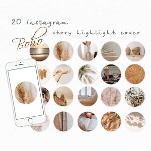 Instagram Boho Story Highlight Covers, Neutrals Themed, Highlight ...