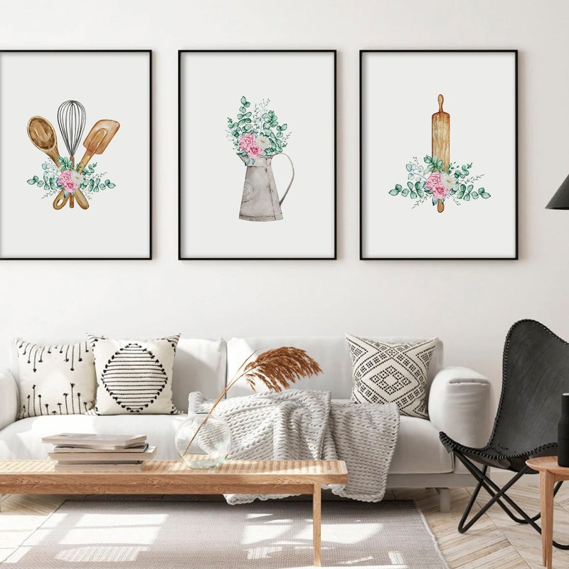 Watercolor Kitchen - Etsy