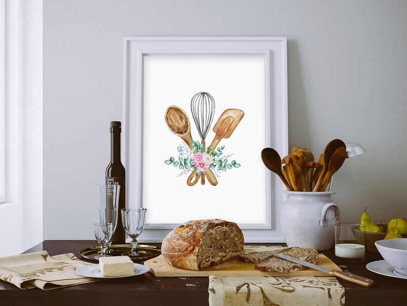 Kitchen Wall Art Set of 3 Dining Room Wall Decor Kitchen Decor ...