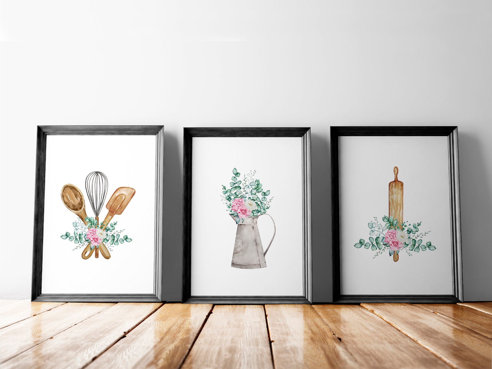 Kitchen Wall Art Set of 3 Dining Room Wall Decor Kitchen Decor ...
