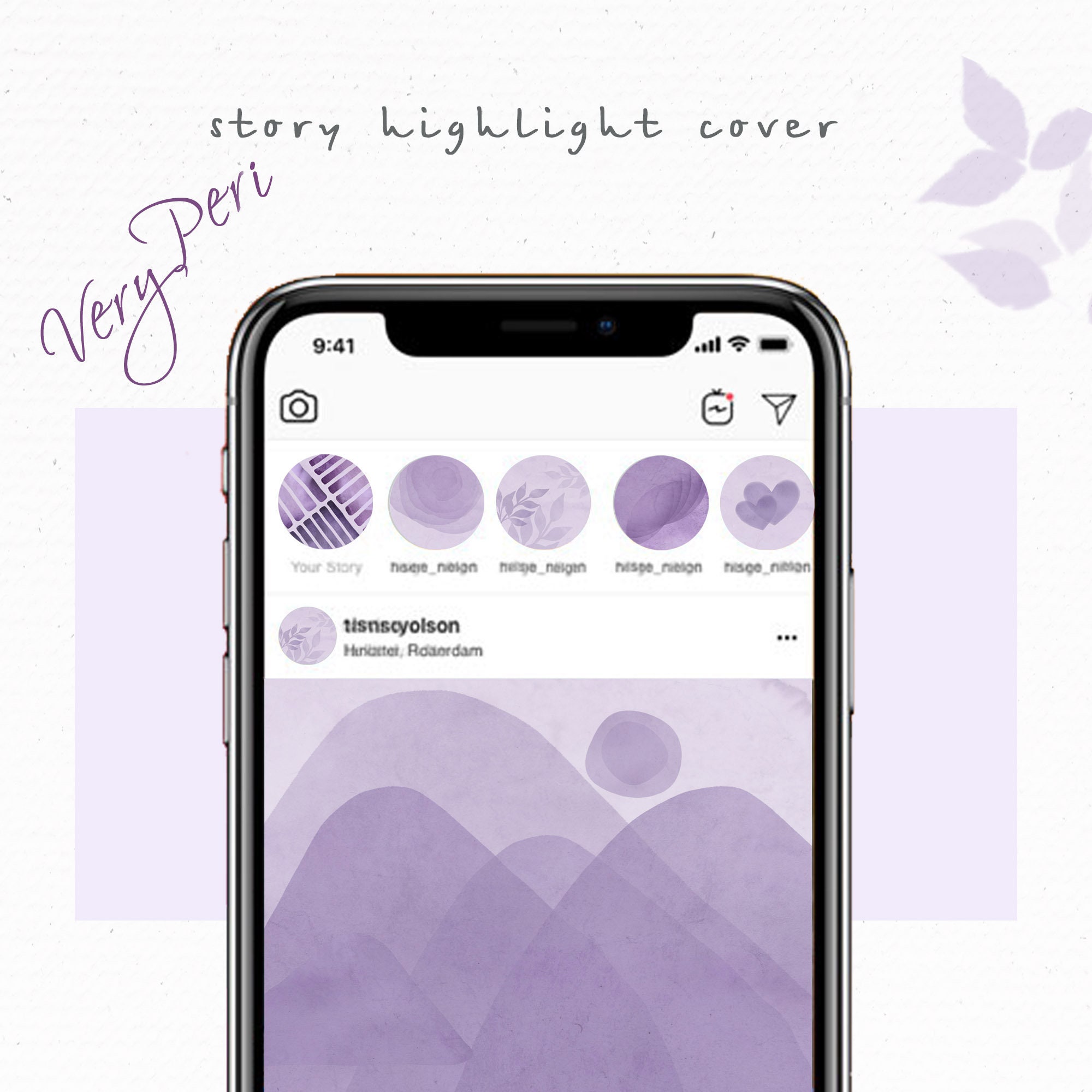 Instagram Purple Story Highlight Covers, Very Peri Highlight Covers for ...