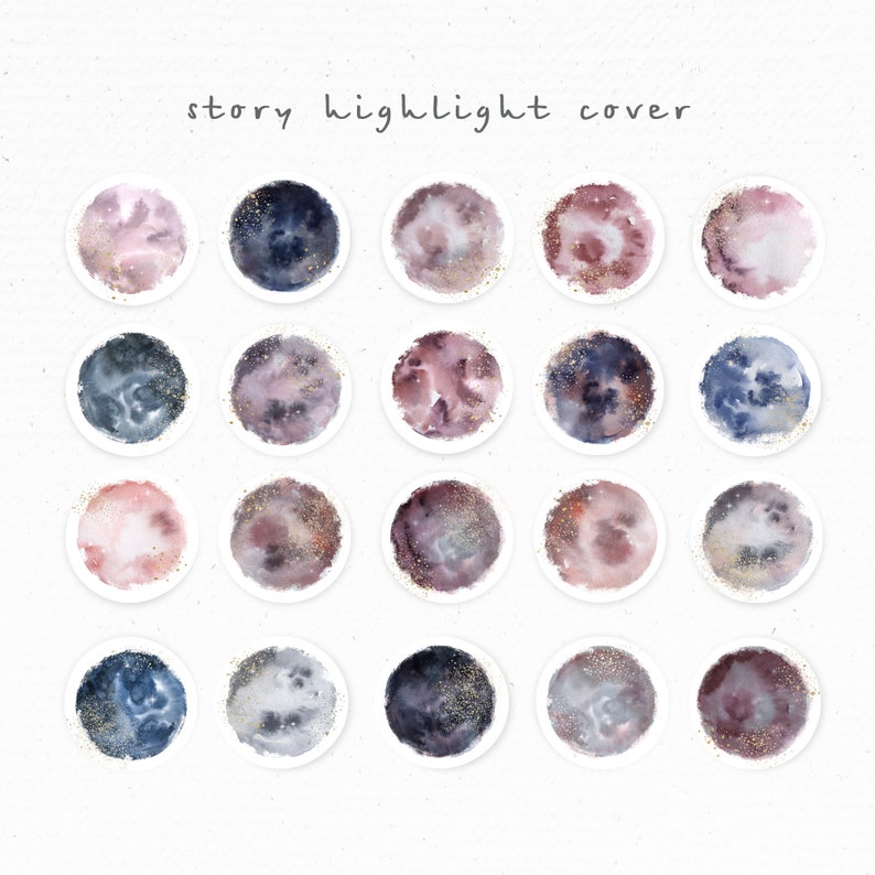 Instagram Stories Highlights Watercolor Earthy Boho Covers. Neutral ...