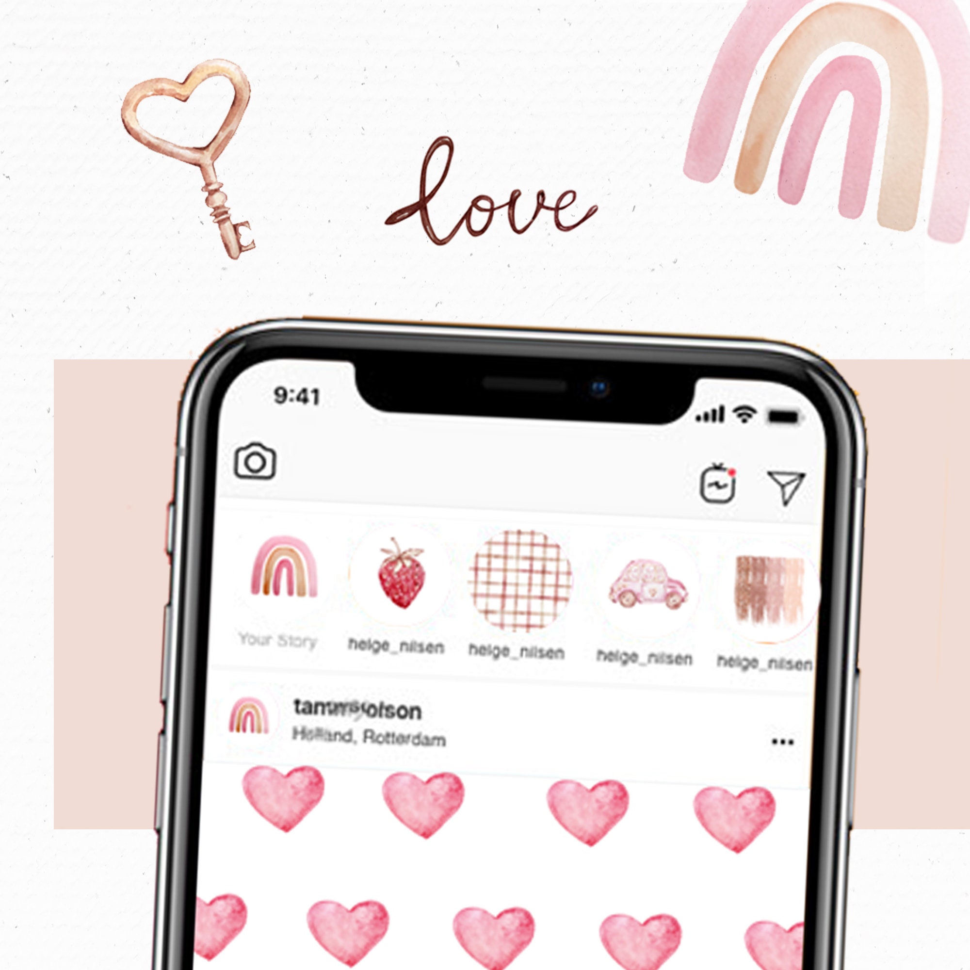 Instagram Story Highlight Icons Pink and Beige Highlight - Etsy