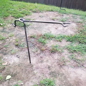 HAND FORGED Campfire Squirrel Cooker Fire Irons - Etsy