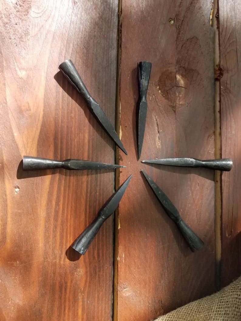 Hand Forged Needle Bodkin Arrowheads – 6 Pack Medieval Iron Arrow Tips ...