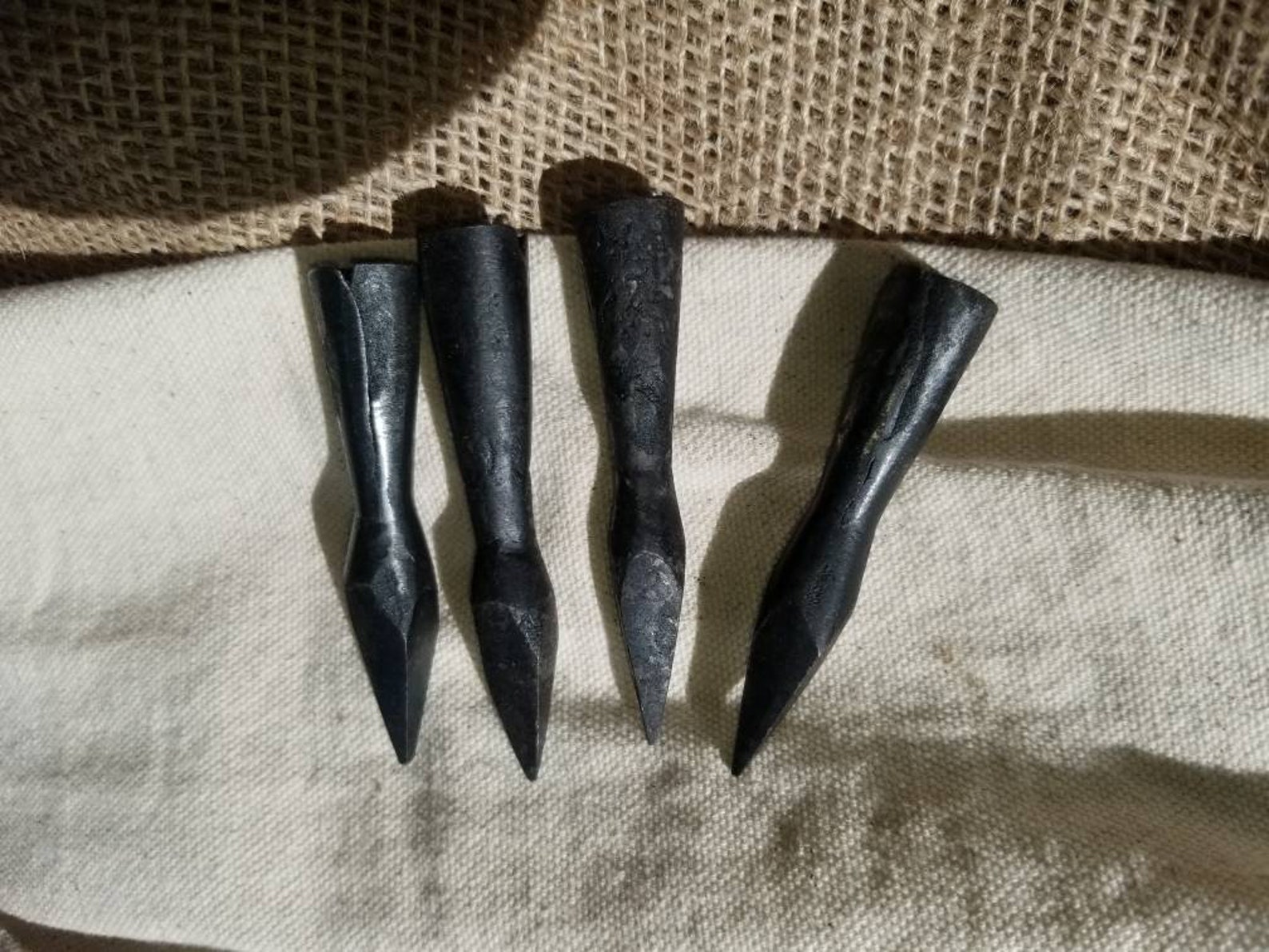 Hand Forged Type 10 Bodkin Arrowheads – 6 Pack Medieval Style Iron ...