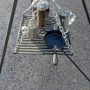 HAND FORGED Hanging GRILL Campfire Cooking Heavy Duty Hanging for ...