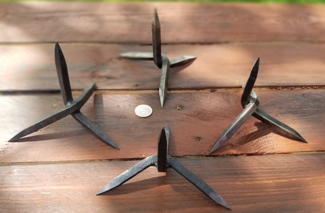 HAND FORGED CALTROPS 4 Pack - Etsy
