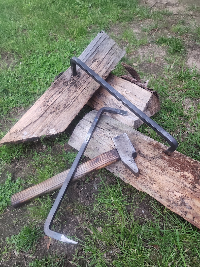 Hand Forged Log Dogs 5 Pack Heavy Duty Timber Framing Woodworking, USA ...
